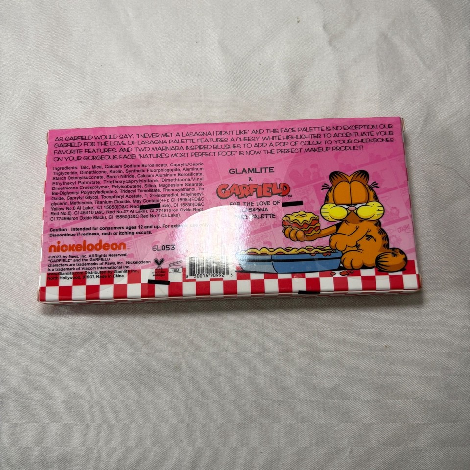 Glamlite X Garfield For The Love Of Lasagna Face Palette NEW ...