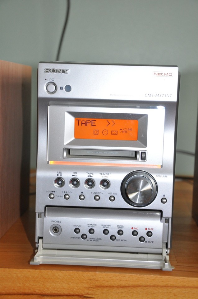 Sony CMT-M373NT NetMD MiniDisc, CD, Cassette, Micro Hi-Fi System with ...