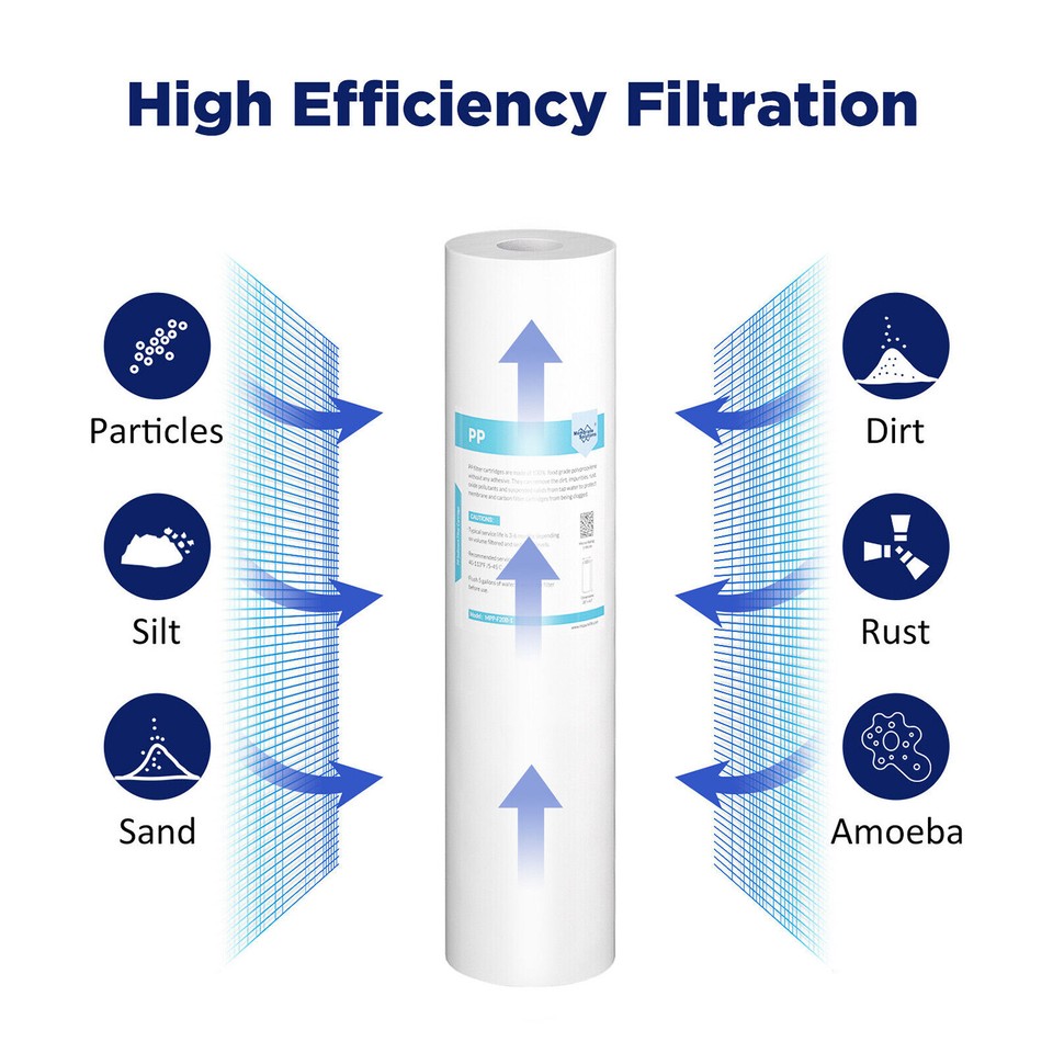 3Stage Whole House Water Filter System for 4.5"x20" Filtration ...