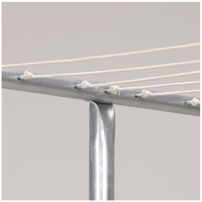Steel Outdoor Clothesline Single T-Post, Silver | eBay