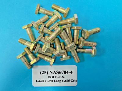 (25) 1/4-28 x .675 Long A-286 Stainless Steel Aerospace Standards ...