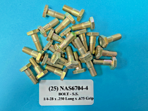 (25) 1/4-28 x .675 Long A-286 Stainless Steel Aerospace Standards ...