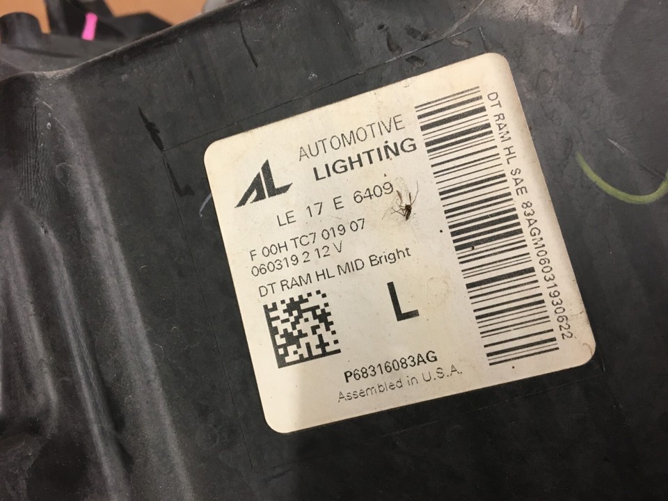 2019-2024 Ram 1500 Left Driver LED Headlight OEM 68533273AB *Damaged | eBay