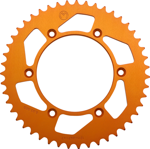 1211-897-47-14 REAR SPROCKET 47 TEETH ALUMINIUM ORANGE KTM ENDURO 690 ...