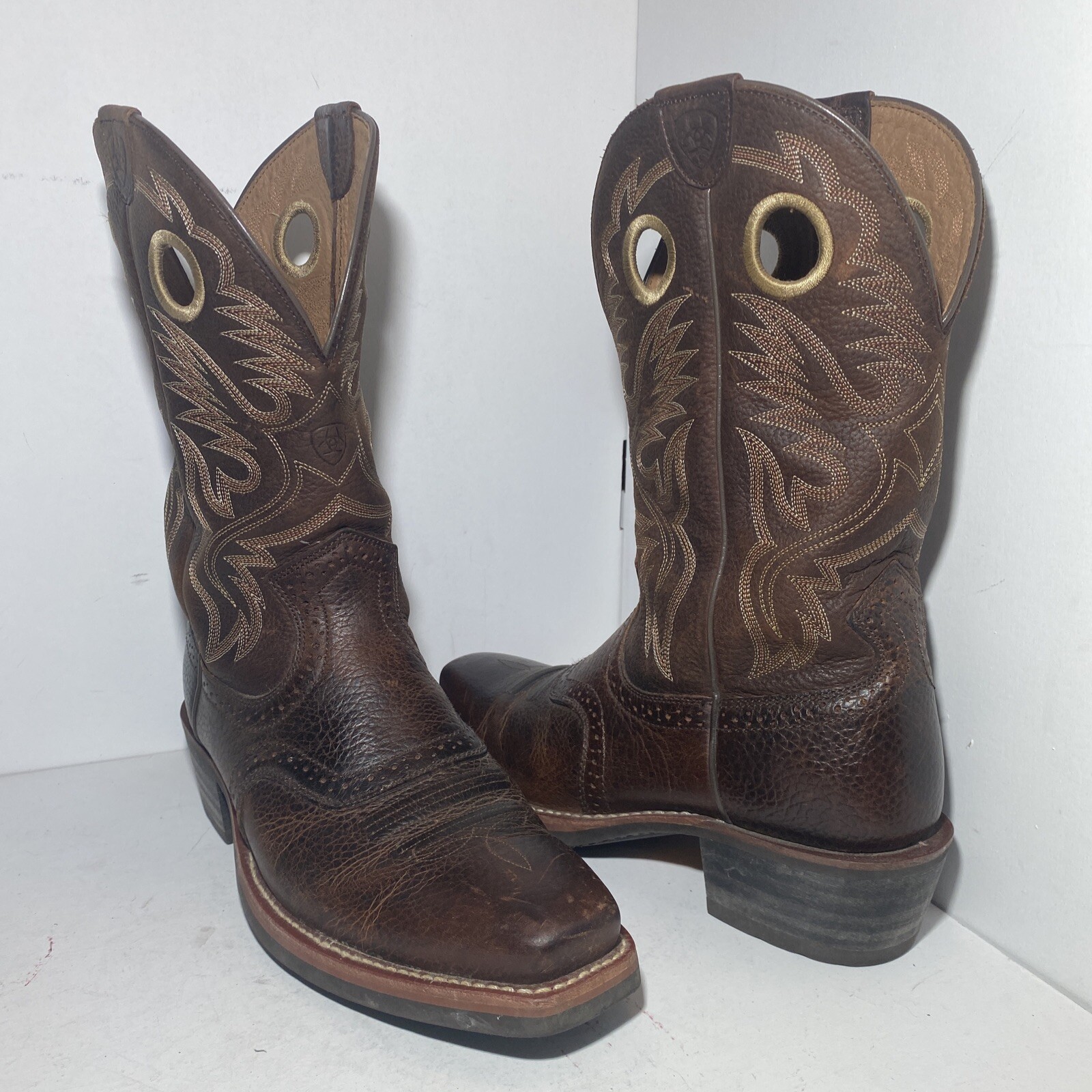 Ariat Heritage Roughstock Western Boot Brown Mens Size 9EE Extra Wide ...