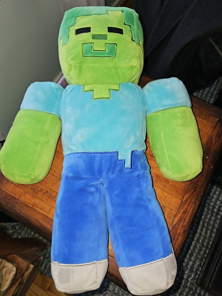 Minecraft Zombie 20" Pillow Plush Mojang Stuffed Figure Minecraft Toy ...