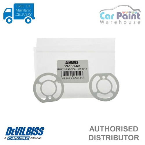 DeVilbiss SN-18-1-K2 GTI/PRI/Lite Pro Guns Spray Paint 2 x Head Seals ...