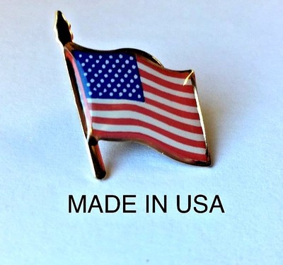 AMERICAN FLAG LAPEL PIN *MADE IN AMERICA* TRUMP USA PATRIOTIC | eBay