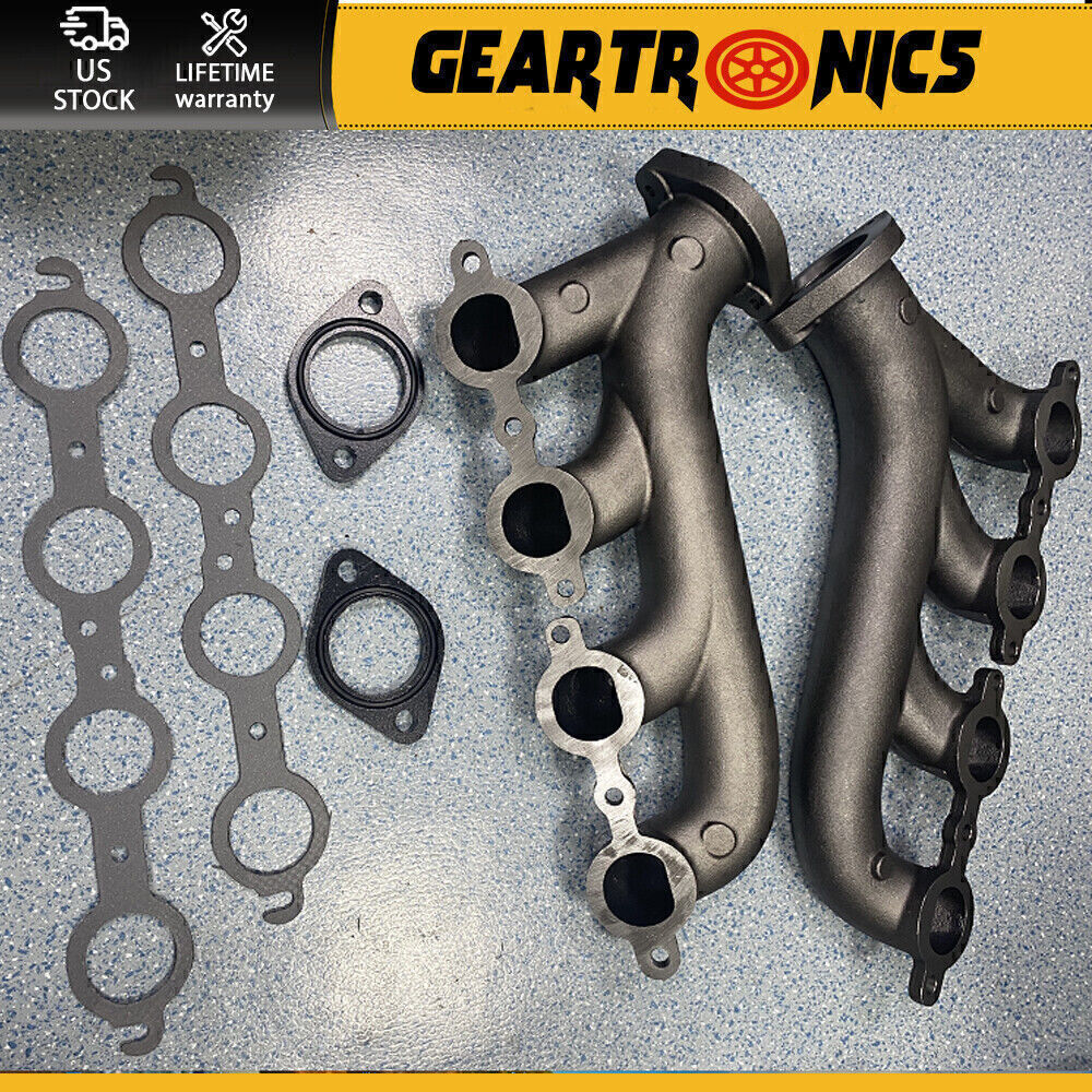 1 PAIR LS SWAP CAST IRON MANIFOLD HEADERS FITS FOR CHEVY CORVETTE ...
