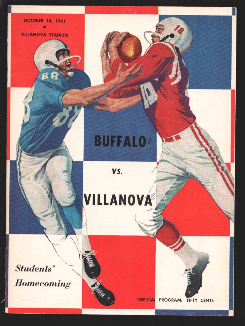 Sports Pub: Buffalo vs Villanova NCAA Football Game program 11/14/1961 ...