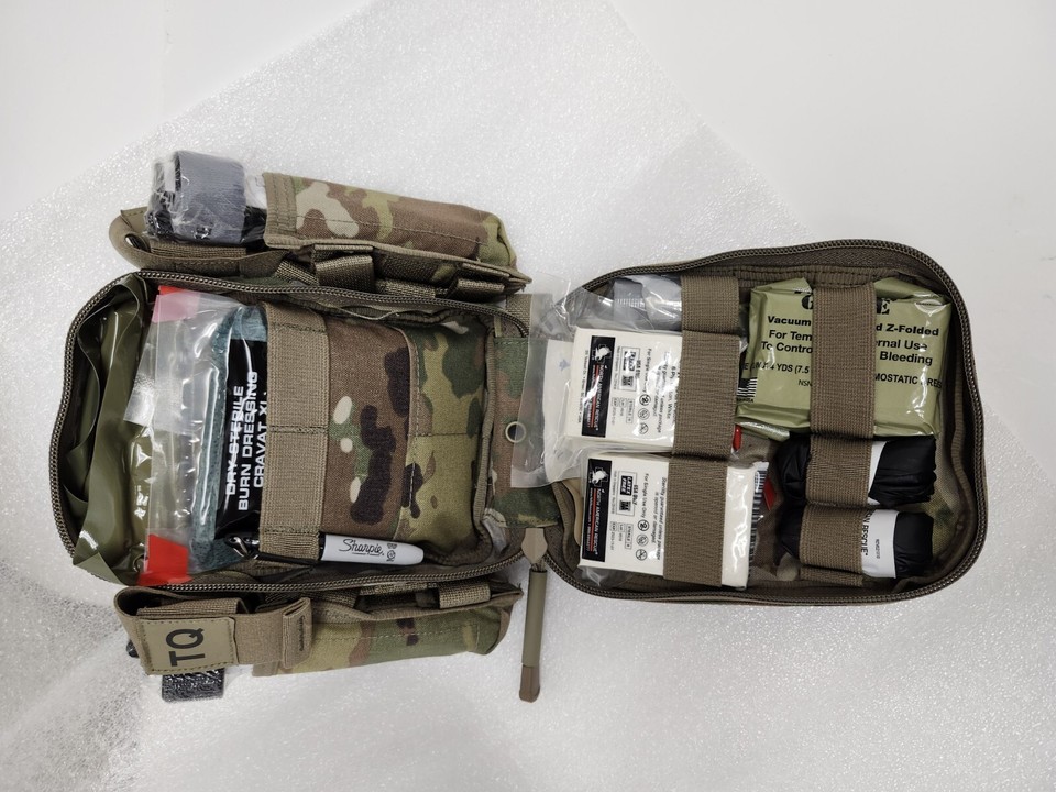 JFAK (IFAK+) w/ 2 TOURNIQUETS (Joint Forces 1st Aid Kit) MOLLE Pouch w ...