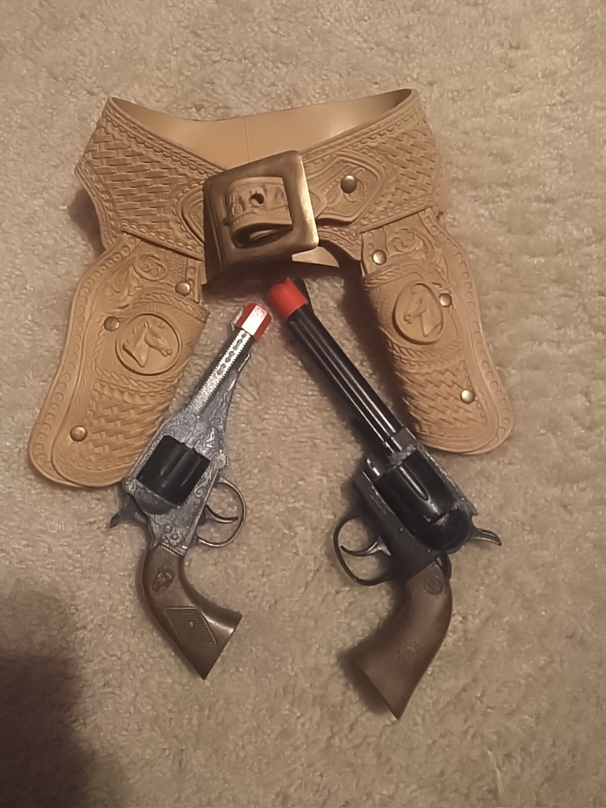 2 Vintage Edison Giocattoli Cap Guns And 1976 Gabriel Holster | eBay