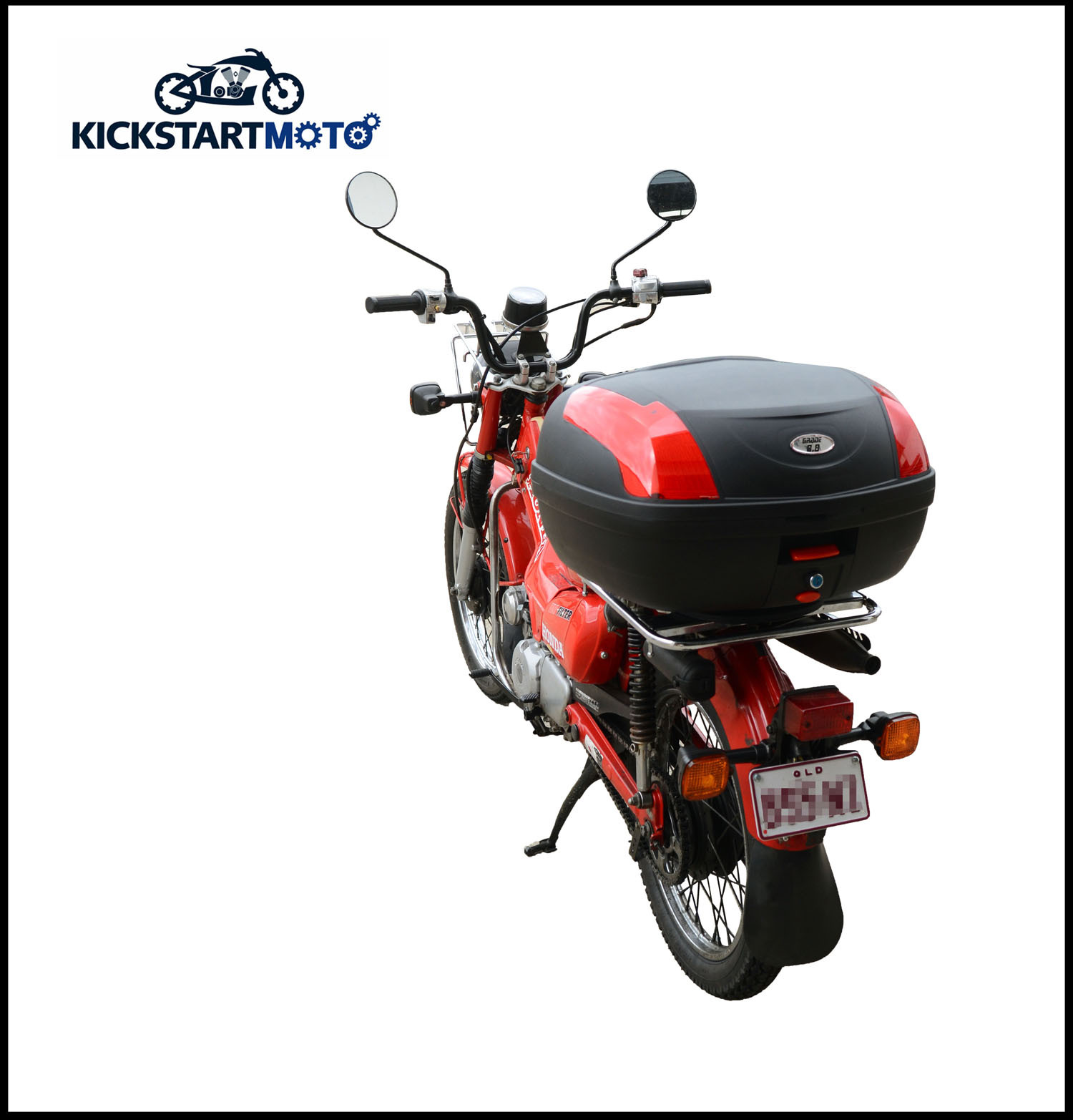 Honda CT110 Postie Bike 52L Topbox Rear Storage Luggage Top Box CT 110 ...