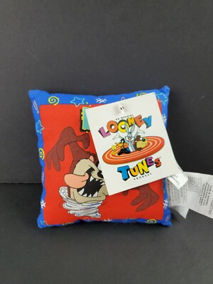Vintage Looney Tunes Taz Mini Pillow Room Knob Hanger Keep Out / Beware ...