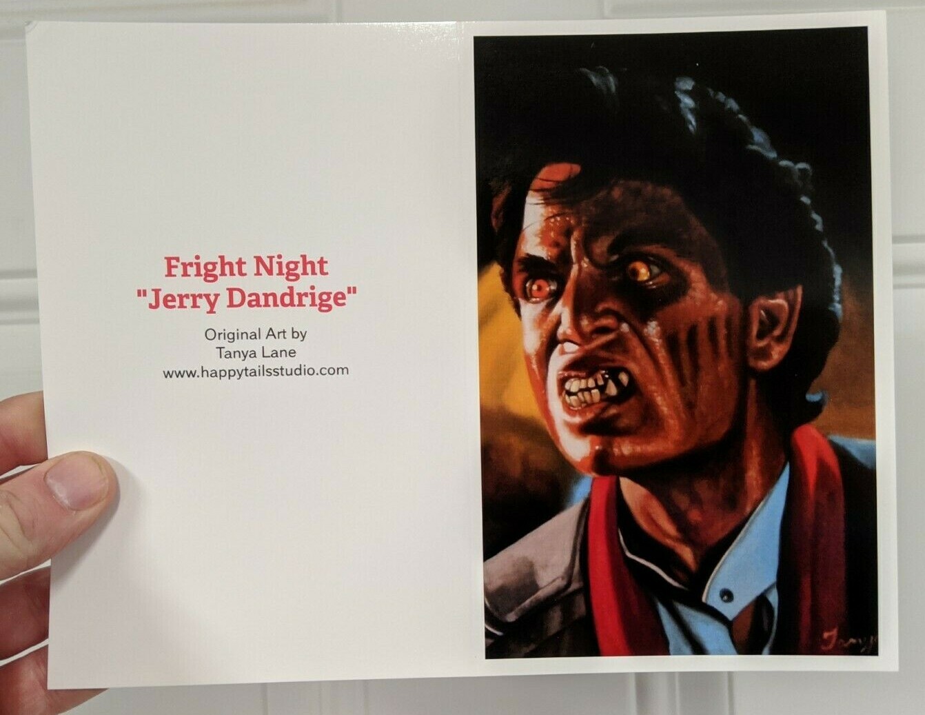 Fright Night Jerry Dandridge Original Greeting Card Fan Art Set Horror ...