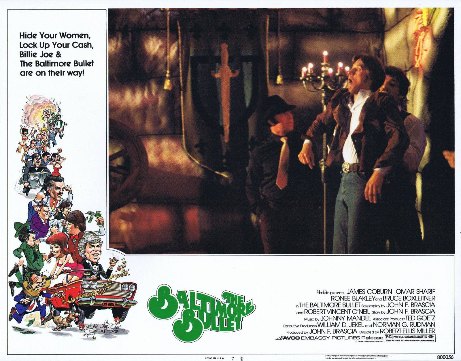 THE BALTIMORE BULLET Original Lobby Card 7 James Coburn Omar Sharif | eBay