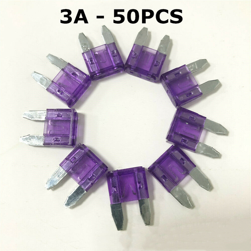 50PCS 3Amp Electronic ATM Mini Blade Fuse Auto Car Motorcycle Trucks ...