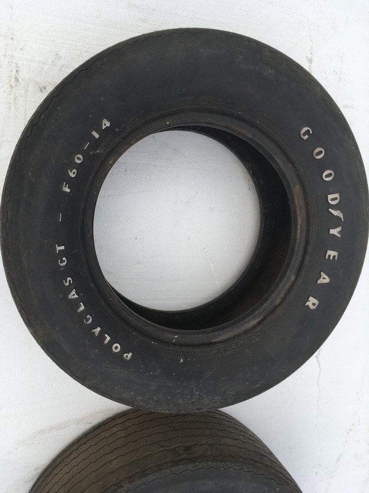 Goodyear Vintage Polyglass GT F 60 14 Tires Ford Dodge chevy w/ nos fit ...