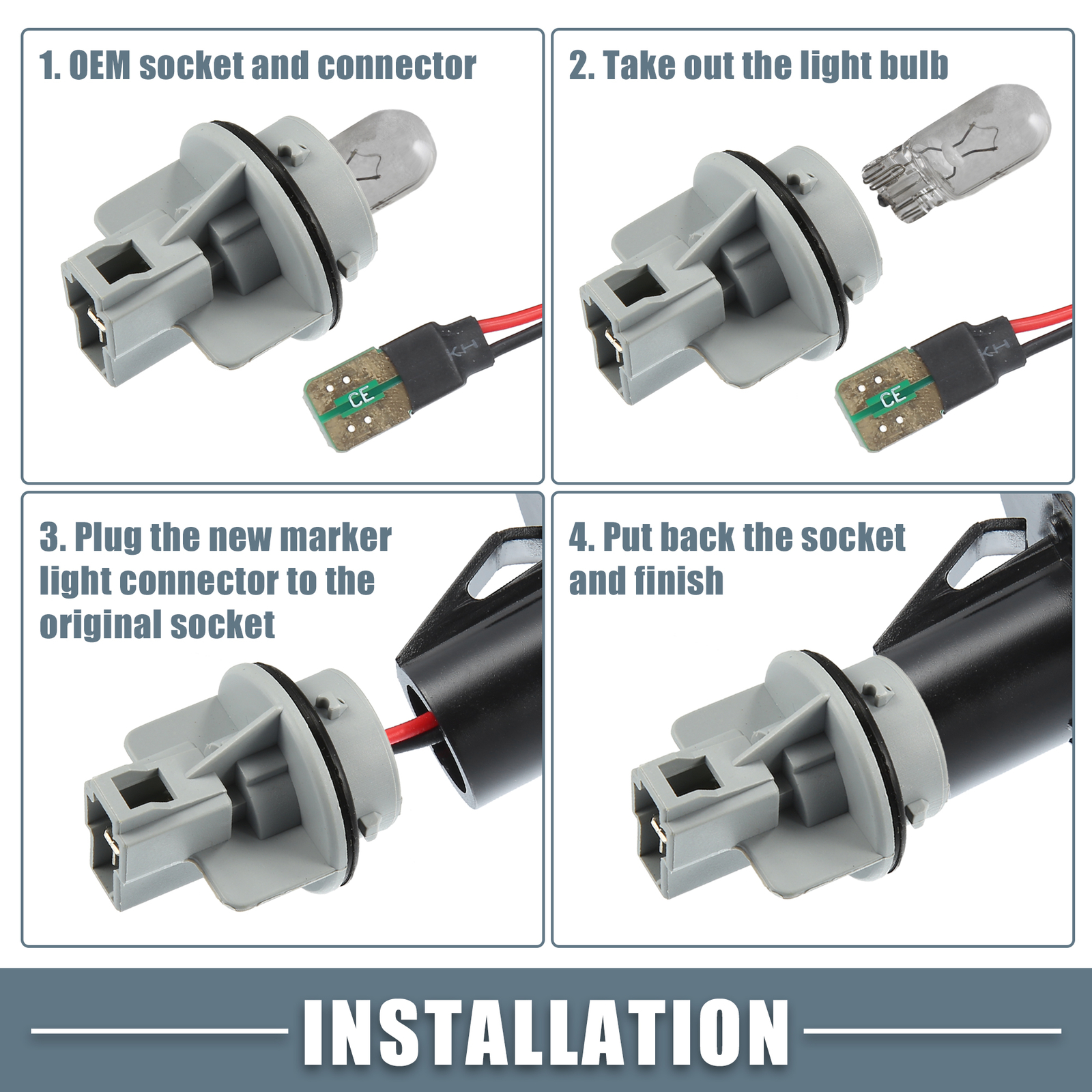 LED Latéral Marqueur Lumiere 63137298351 pour Mini Cooper Noir Ambre 1 ...