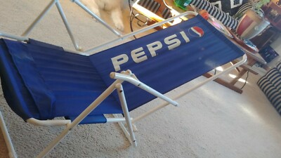 SWEET! PEPSI-COLA PROMOTIONAL BLUE FOLDING LOUNGE LAWN BEACH RECLINE ...