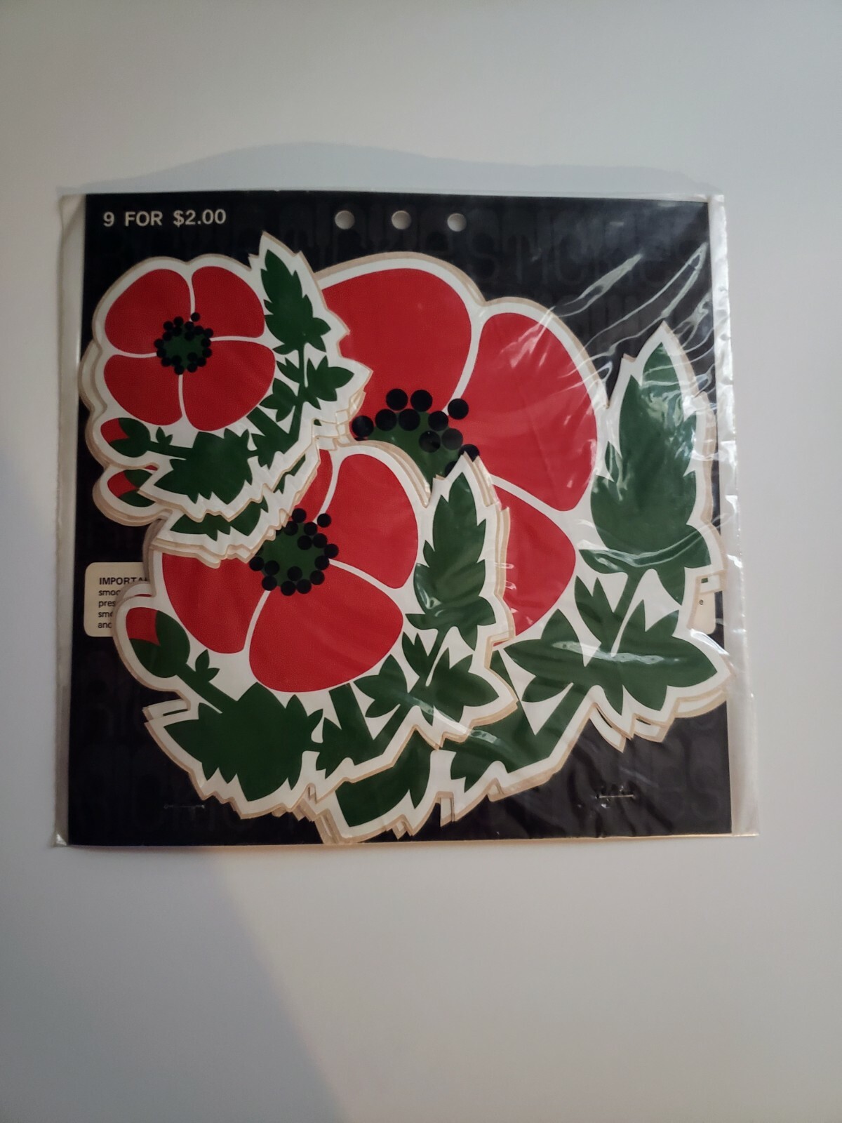 RARE RICKIE TICKIE STICKIES Red Poppy vinyl stickers 1968 NOS | eBay