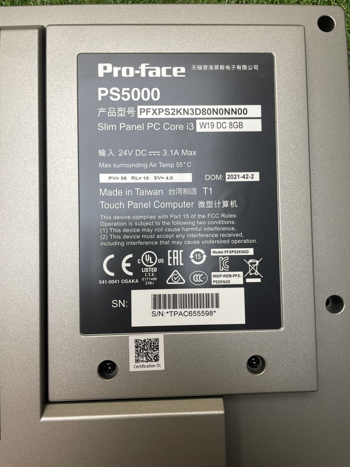 SCHNEIDER PRO-FACE PS5000 SLIM PANEL PC PFXPS2KN3D80N0NN00 | eBay.de