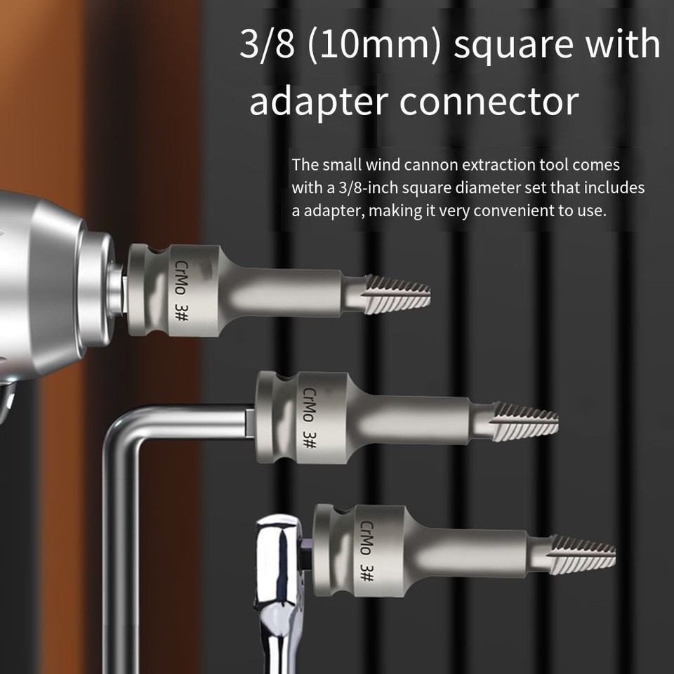 15 Piece Nut and Bolt Extractors Set Compatible with Power and Hand ...