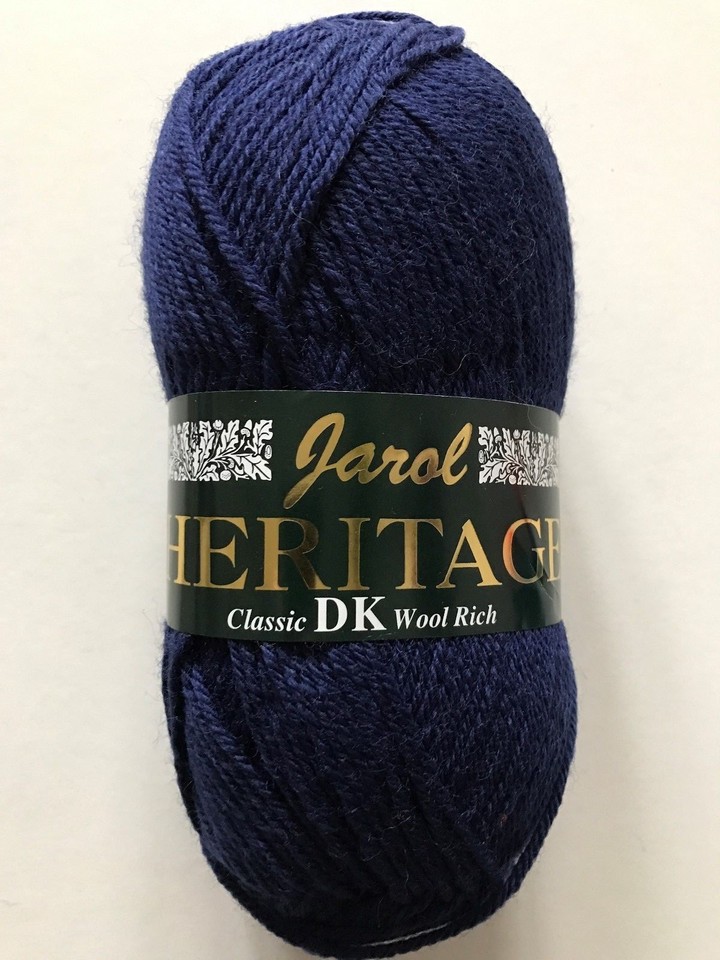 WOOLCRAFT JAROL HERITAGE Double Knitting Wool 100GRM Ball 55% Wool Very ...