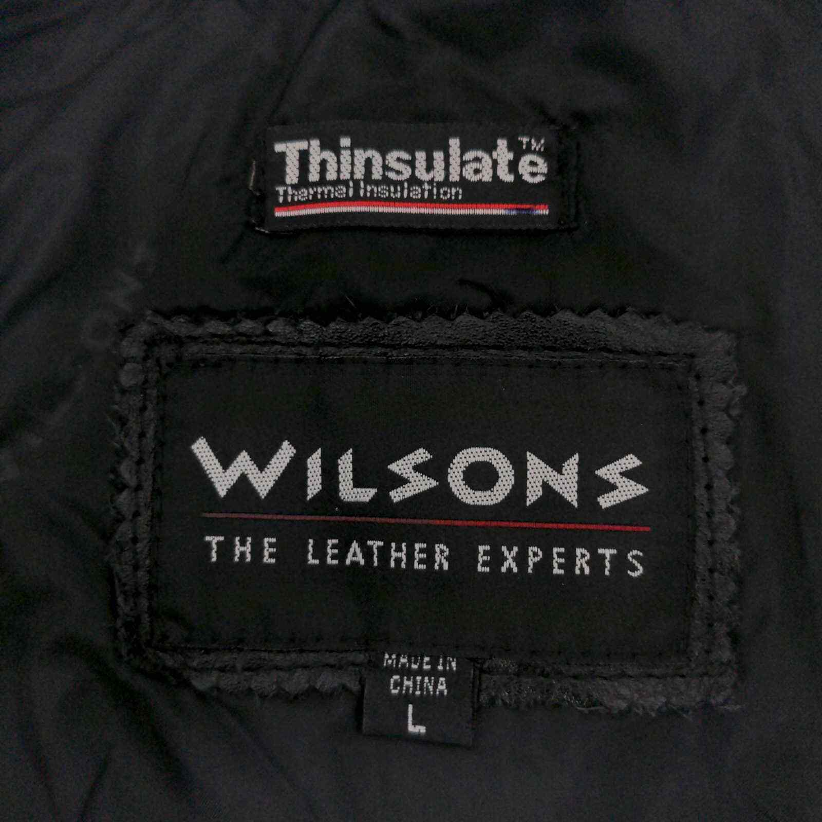 Wilsons Leather Thinsulate Motorcycle Biker Jacket Western Rocker Black ...