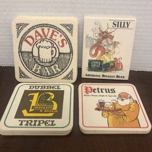 Vintage Paper Beer Drink Bar Pub Coasters Silly Dave’s Bar Dubbel ...