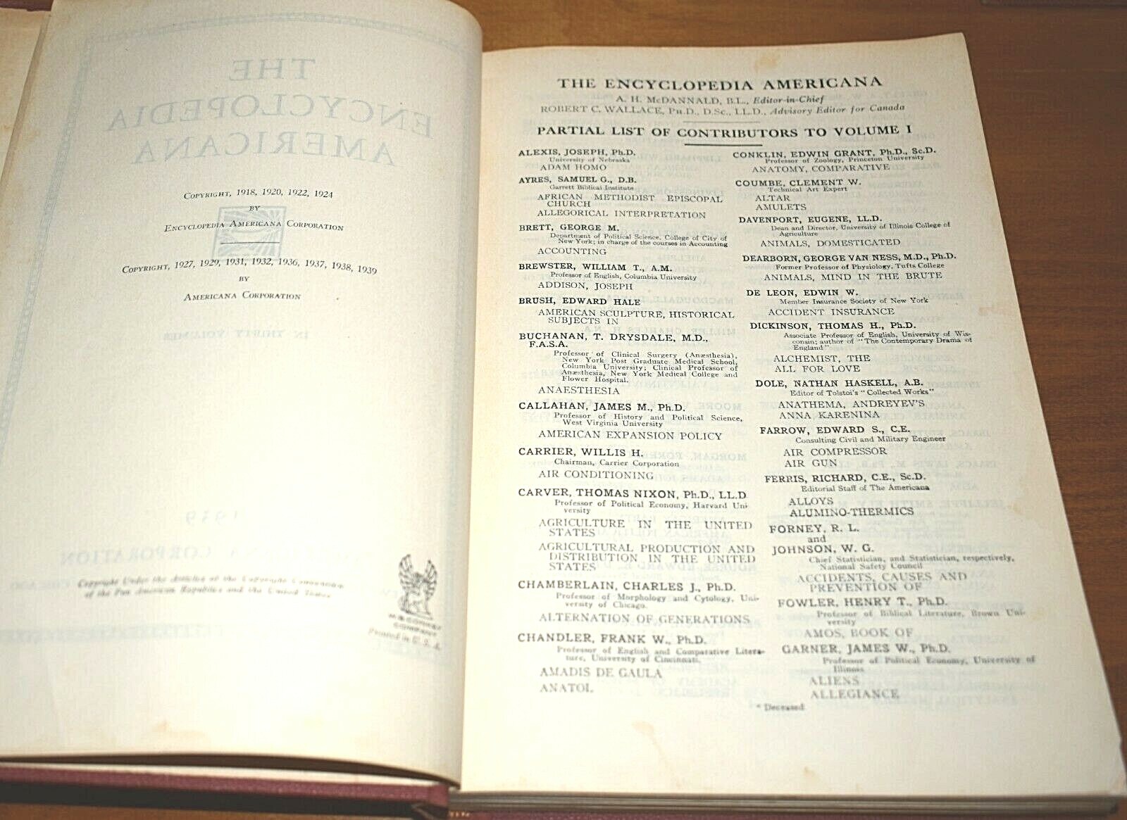 Rare 1939 The Encyclopedia Americana Set 28 of 30 Hard Cover Embossed ...