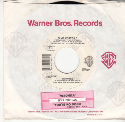 ELVIS COSTELLO and PAUL McCARTNEY- VERONICA - ORIGINAL 45 - JUKEBOX ...
