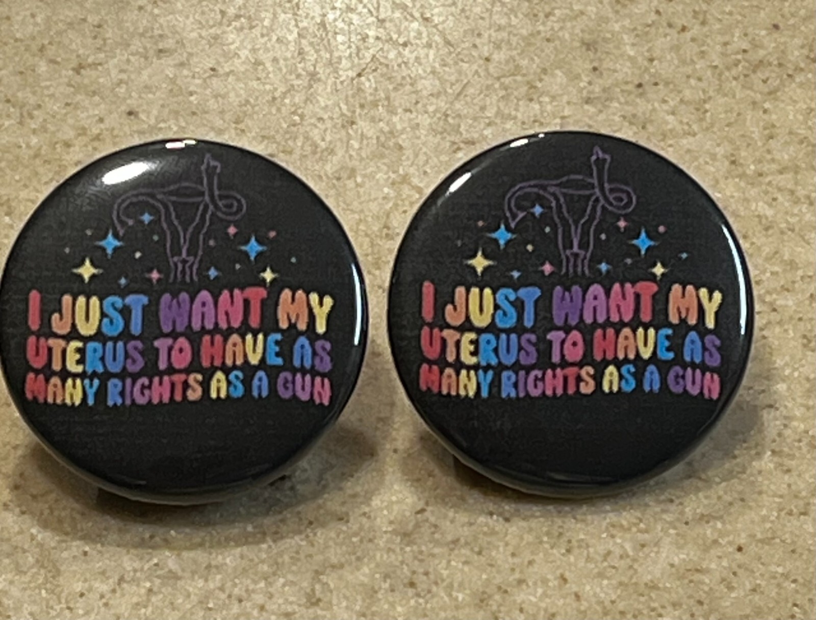 Pro-Choice Pin-Back Buttons, 2-Pack, 1 1/2 inch. Colorful, High Quality ...