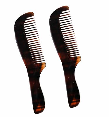 Moeni Handmade Set of 2 Tiny very Small Shell Handle Combs for very ...