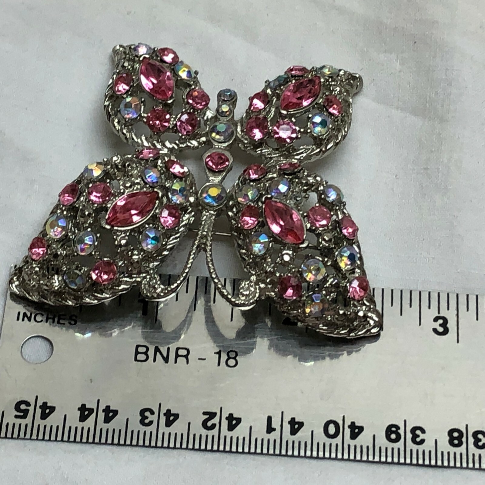Large Butterfly Pin Brooch Rhinestones Colorful | eBay