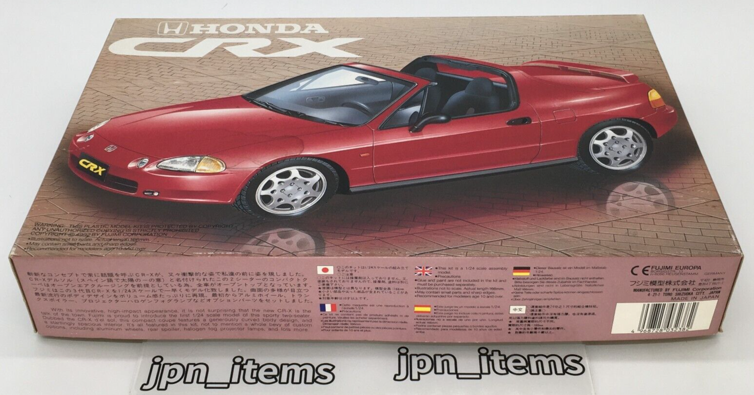 Fujimi 1/24 Honda CR-X Del Sol Export Plastic Model Kit Unassembled ...
