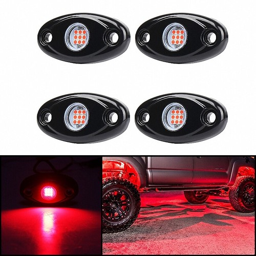 Kit de 4 Lampes LED Rock Rock LED éTanche Underglow Trail LumièRes ...
