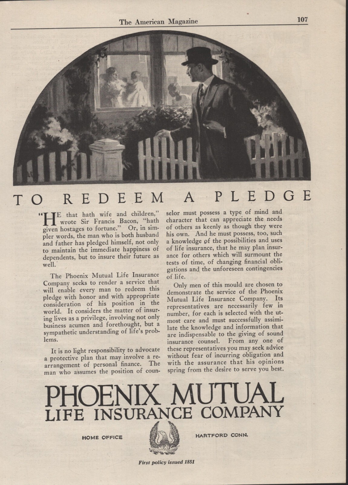 Phoenix Mutual Life Insurance Company - 1923 - Vintage Magazine ...