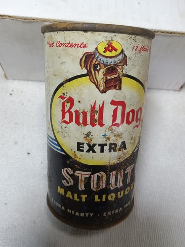 Bull Dog extra stout malt flat top beer can , San Franciso CA EMPTY | eBay