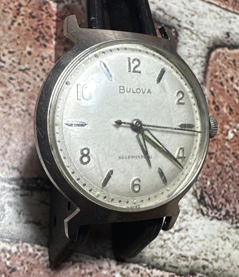 Classic BULOVA 1962 Jet Clipper Automatic Mens Watch Swiss Stainless ...