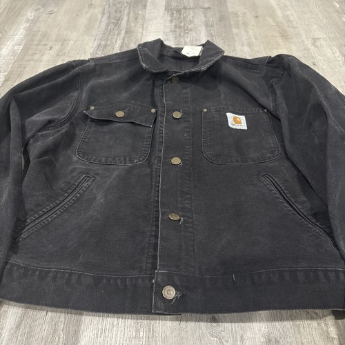 Vintage Carhartt Detroit Jacket Adult M Trucker Unlined Denim Canvas ...