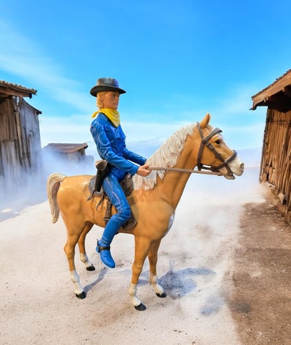Vintage Marx Johnny West General Custer Action Figure, Horse ...