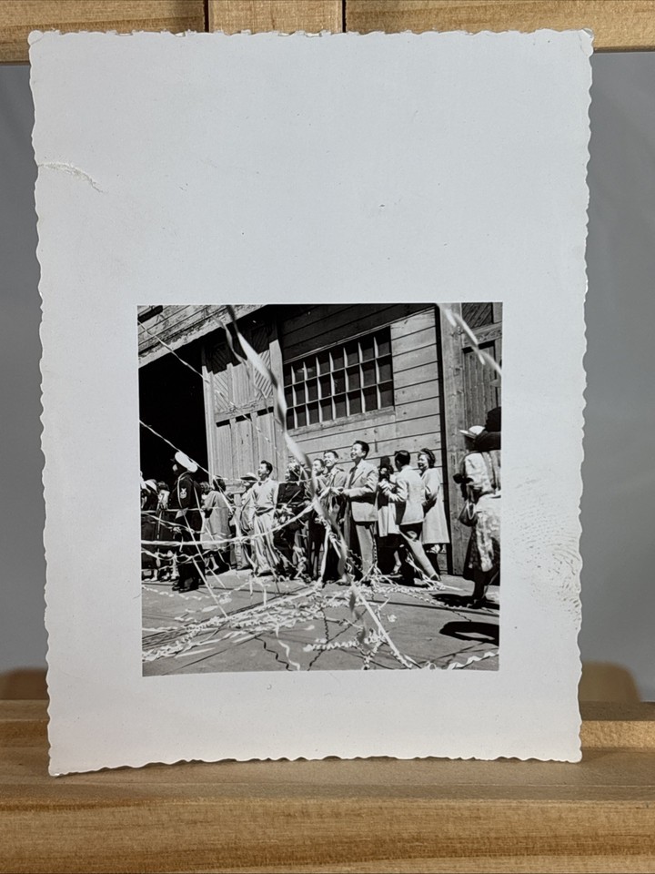 Vintage 1930s–40s Ocean Liner Departure Photos w/ Streamers Ship Travel ...