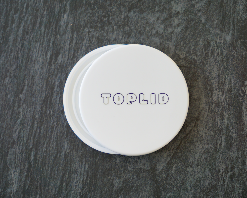 Reusable silicone lid for 95mm yoghurt and cream pots. TOPLID. Large ...