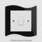 Double / Single Light Switch / Plug Socket Back Plate Finger Surround ...