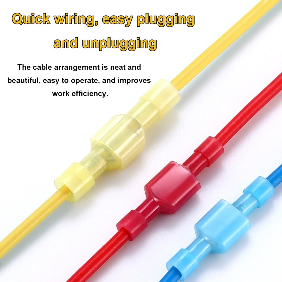 500X Insulated Male Female Spade Crimp Terminal Quick Disconnect Wire ...