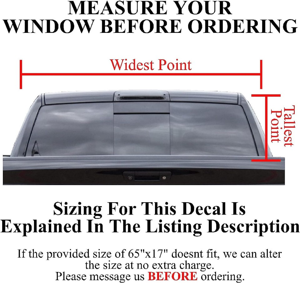 Truck Back Window Graphics Dragon (P581) See Through Rear Decal | eBay