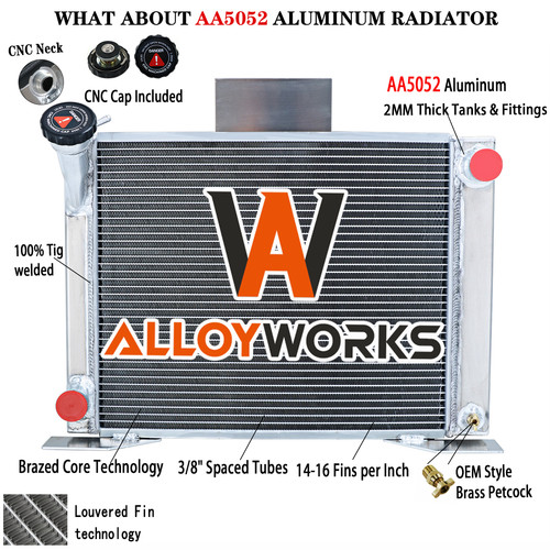 4-ROW Aluminum Radiator For 1982-1994 1993 91 Ford Ranger V8 Engines ...