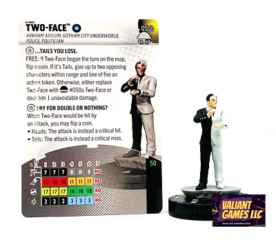 DC Heroclix Two-Face #050b w/ Card Notorious Set | eBay