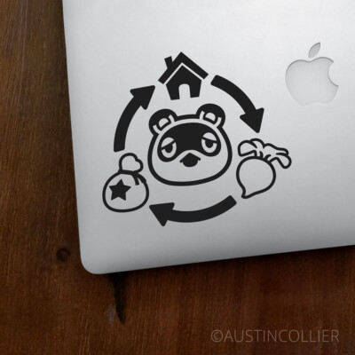 5" CIRCLE OF NOOK Vinyl Decal Laptop Sticker - animal crossing tom nook ...